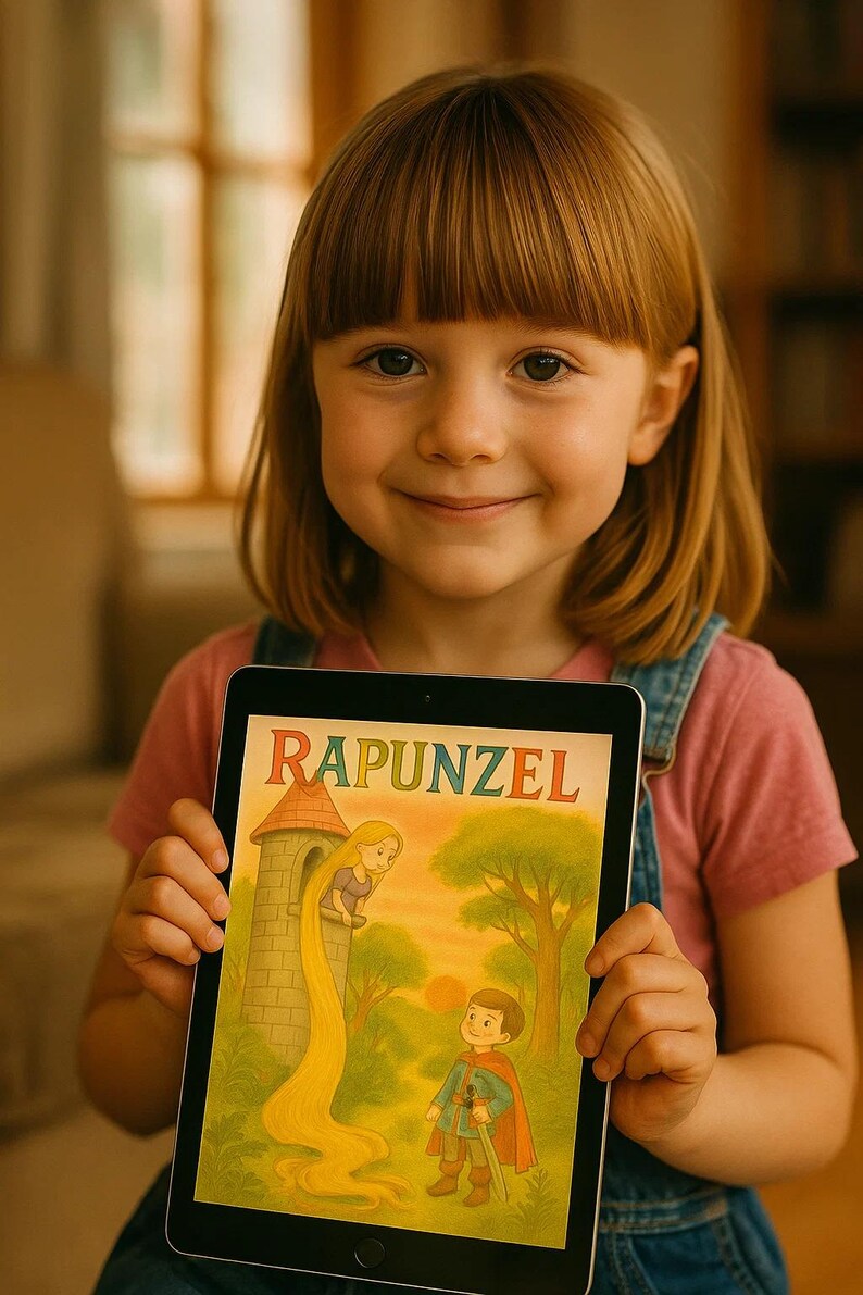 Rapunzel Storybook PDF With Bonus Character Art | Kids Digital Fairy ...