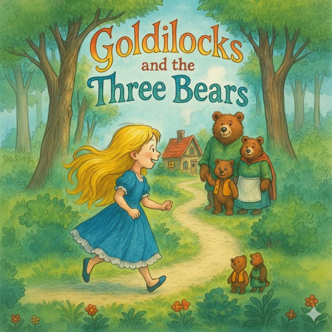 Goldilocks and the Three Bears Storybook : Kids Fairy Tale + Bonus Art ...