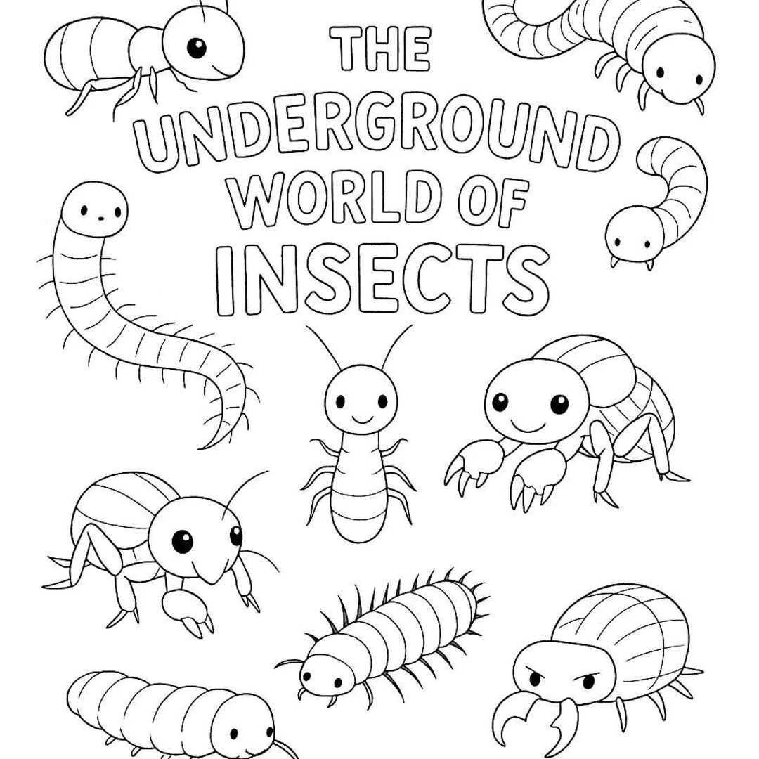 The Underground World of Insects Coloring Storybook PDF for Kids ...