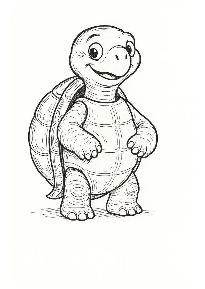 The Tortoise and the Hare Coloring Storybook PDF for Kids - Instant ...