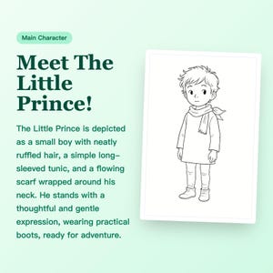 The Little Prince Coloring Storybook PDF for Kids - Instant Download - Etsy