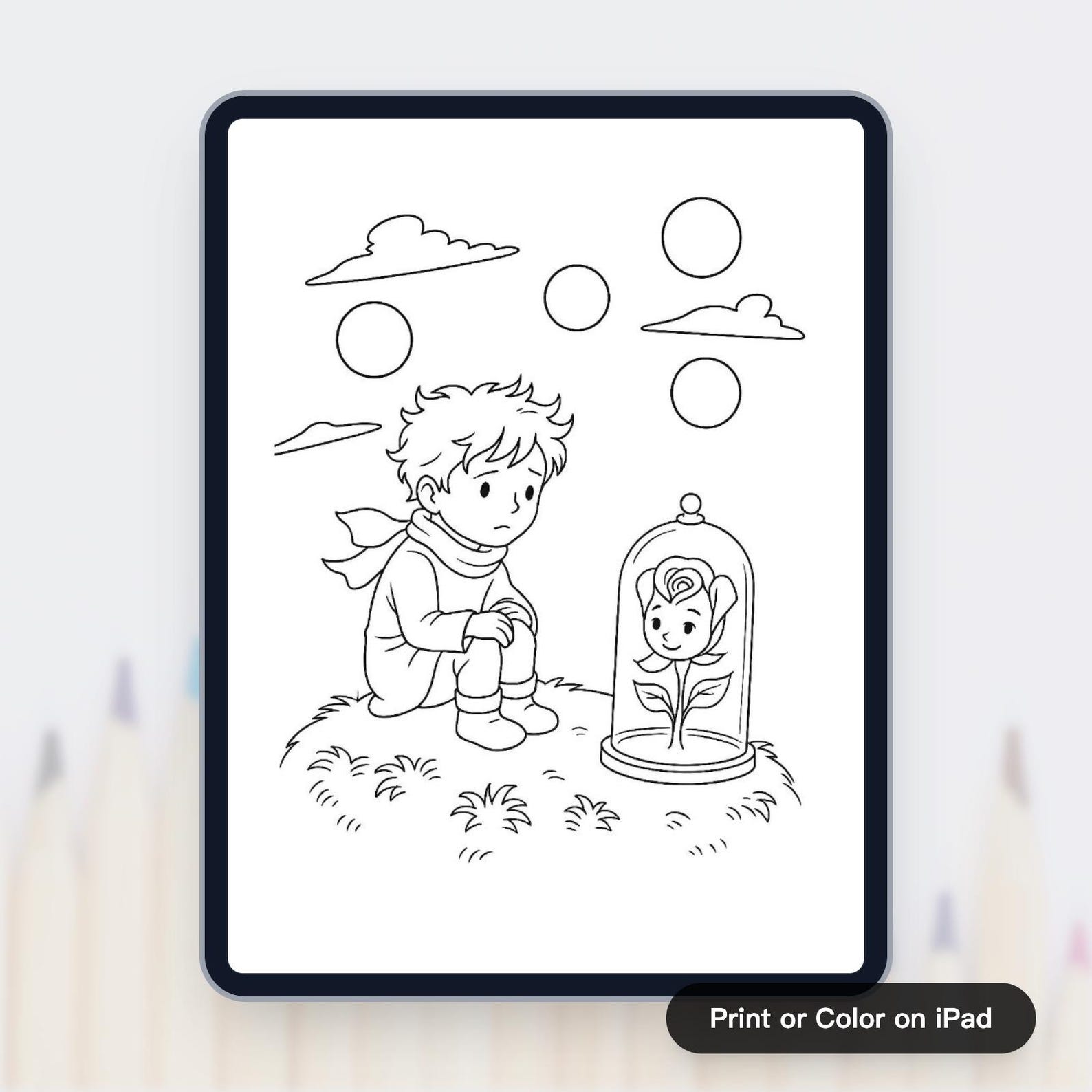 The Little Prince Coloring Storybook PDF for Kids - Instant Download - Etsy