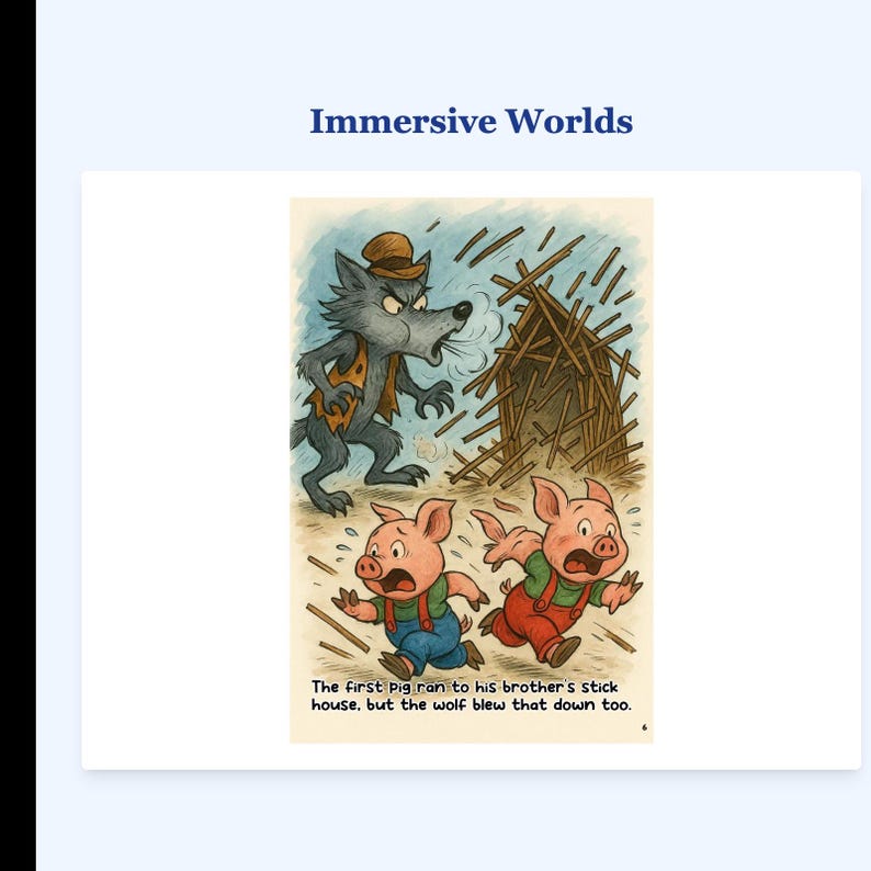 The Three Little Pigs - Digital Children's Storybook With Colorful ...