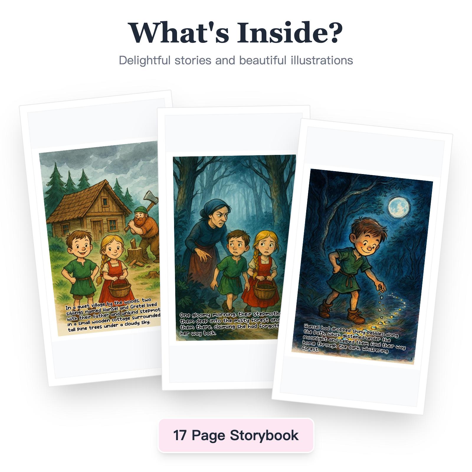 Hansel and Gretel Storybook PDF: Kids Fairy Tale With Character Art ...