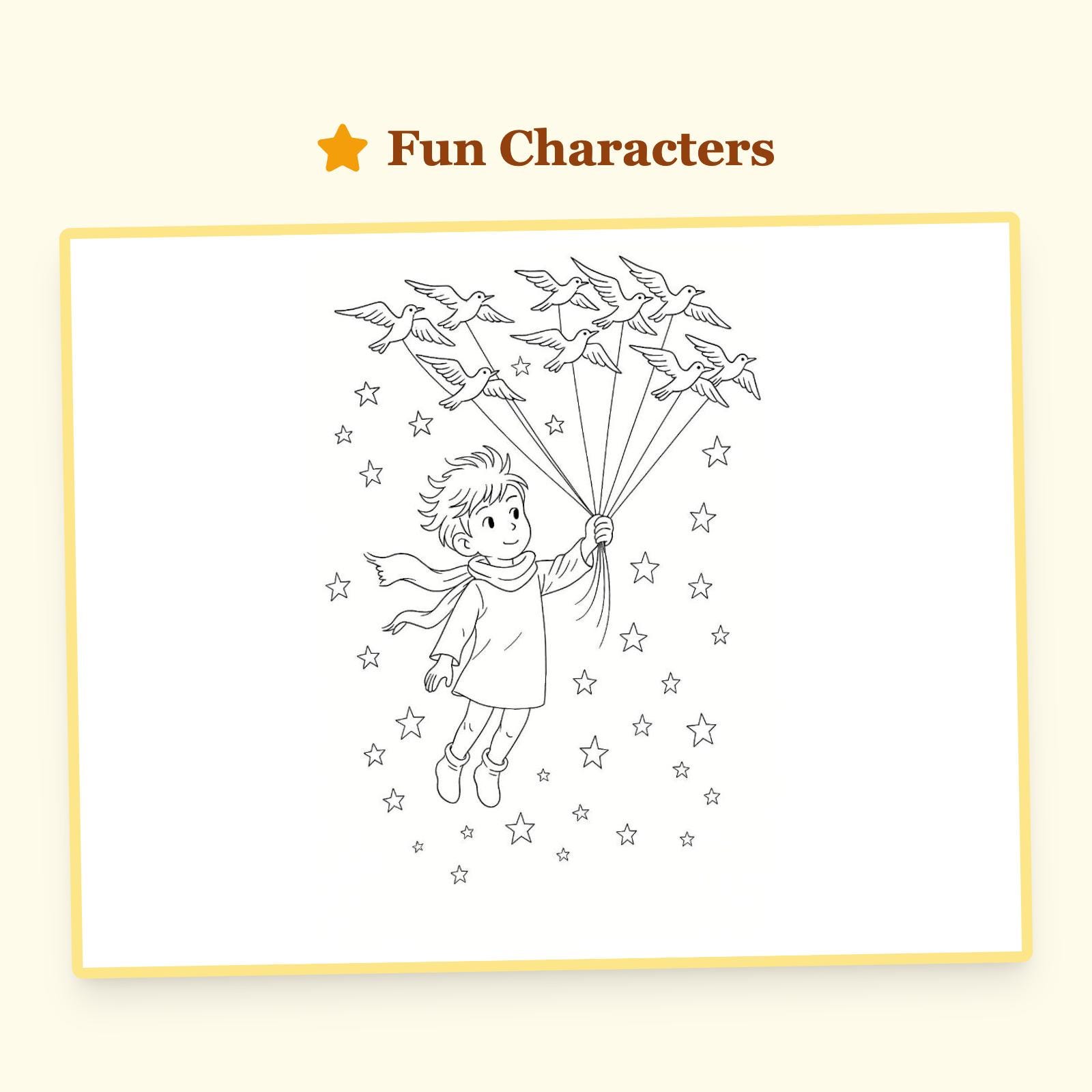 The Little Prince Coloring Storybook PDF for Kids - Instant Download - Etsy