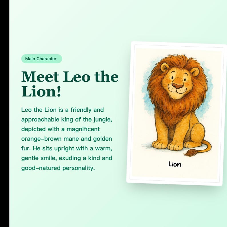 The Lion and the Mouse - Digital Children's Storybook PDF With Colorful ...