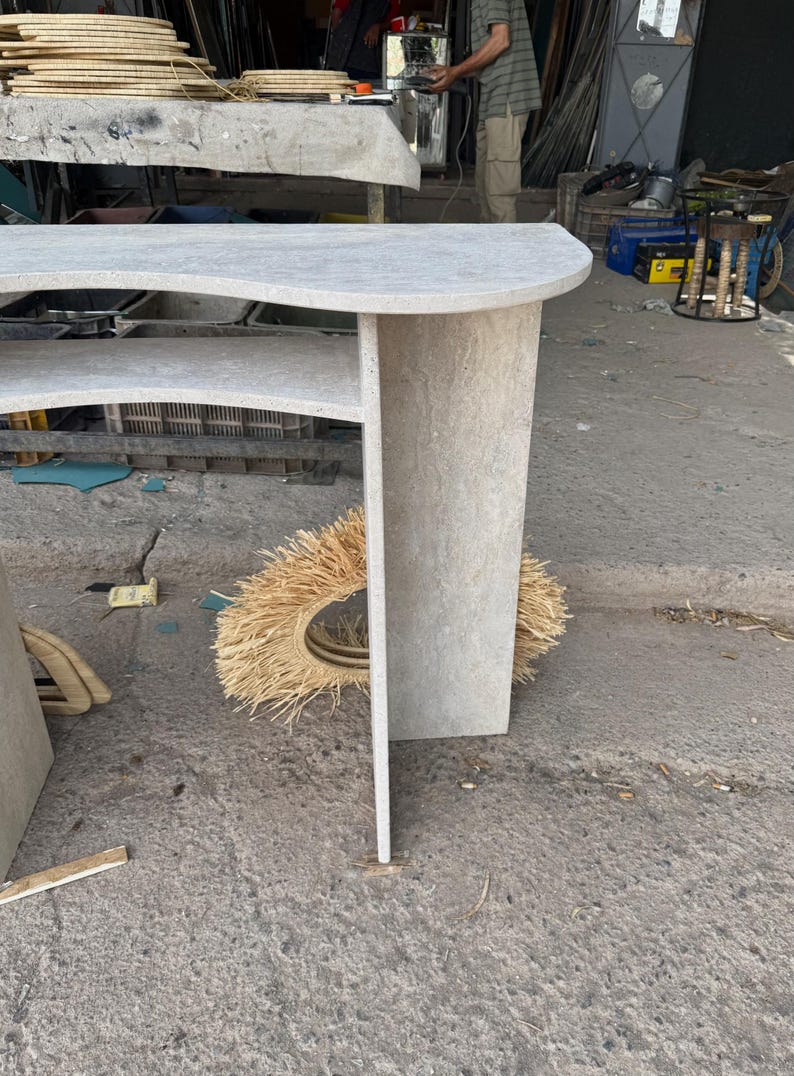 Travertine Console Table, Travertine Console, Ravertine Console ...