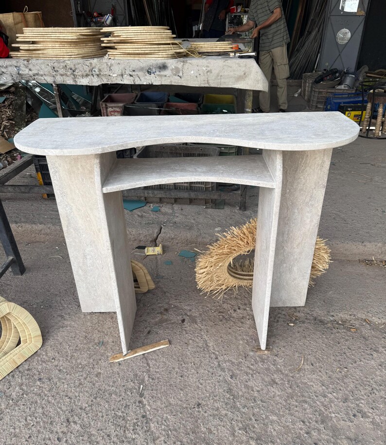 Travertine Console Table, Travertine Console, Ravertine Console ...