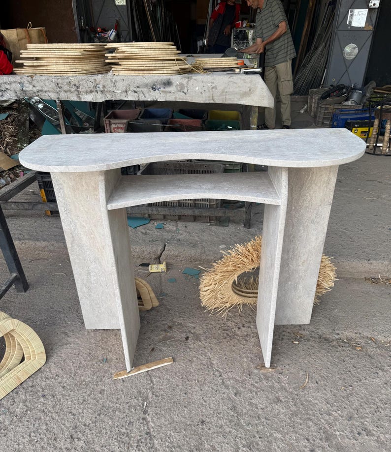 Travertine Console Table, Travertine Console, Ravertine Console ...