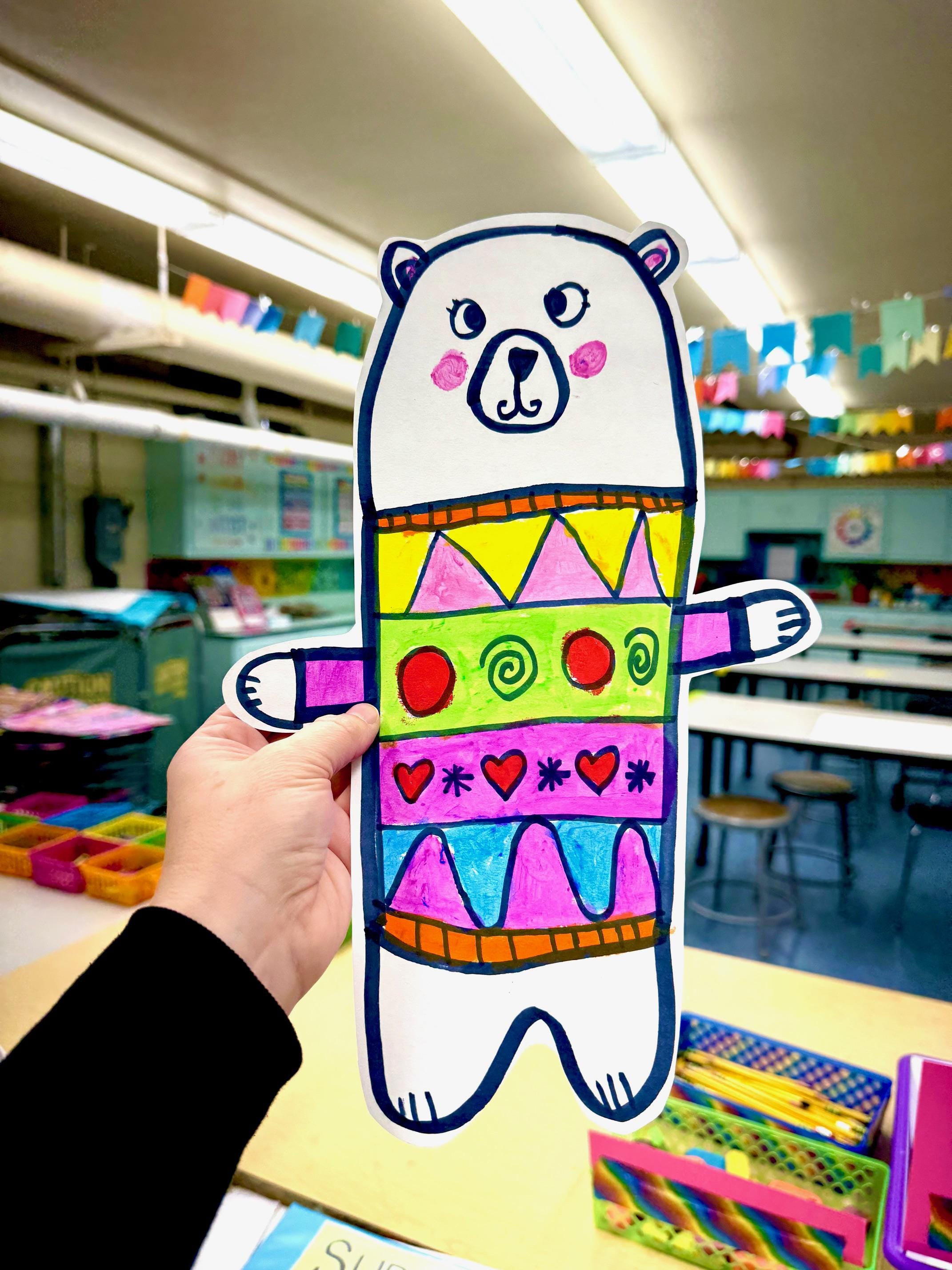 Polar Bear Art Project | Winter Activity for Kids | Fun Easy Art Lesson ...
