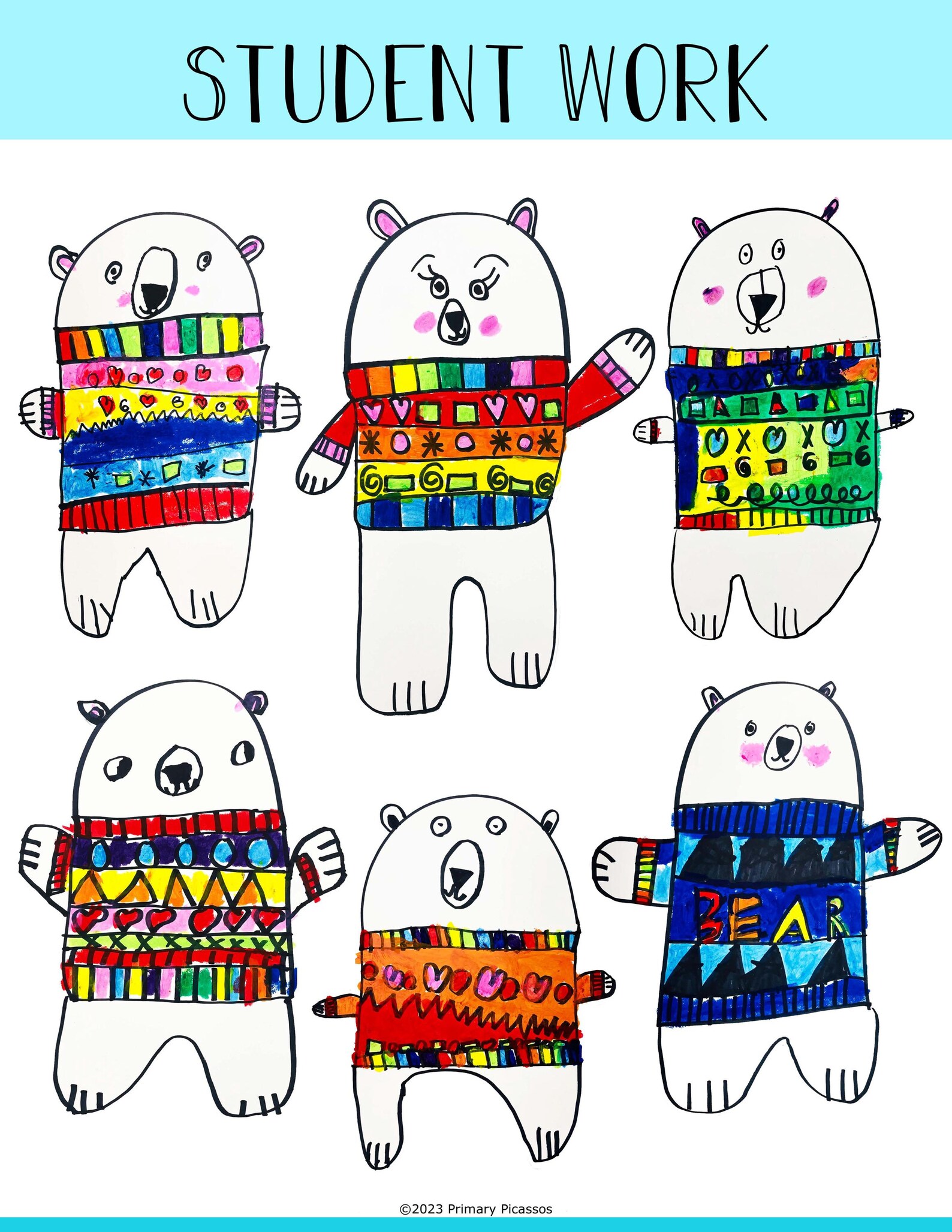 Polar Bear Art Project | Winter Activity for Kids | Fun Easy Art Lesson ...