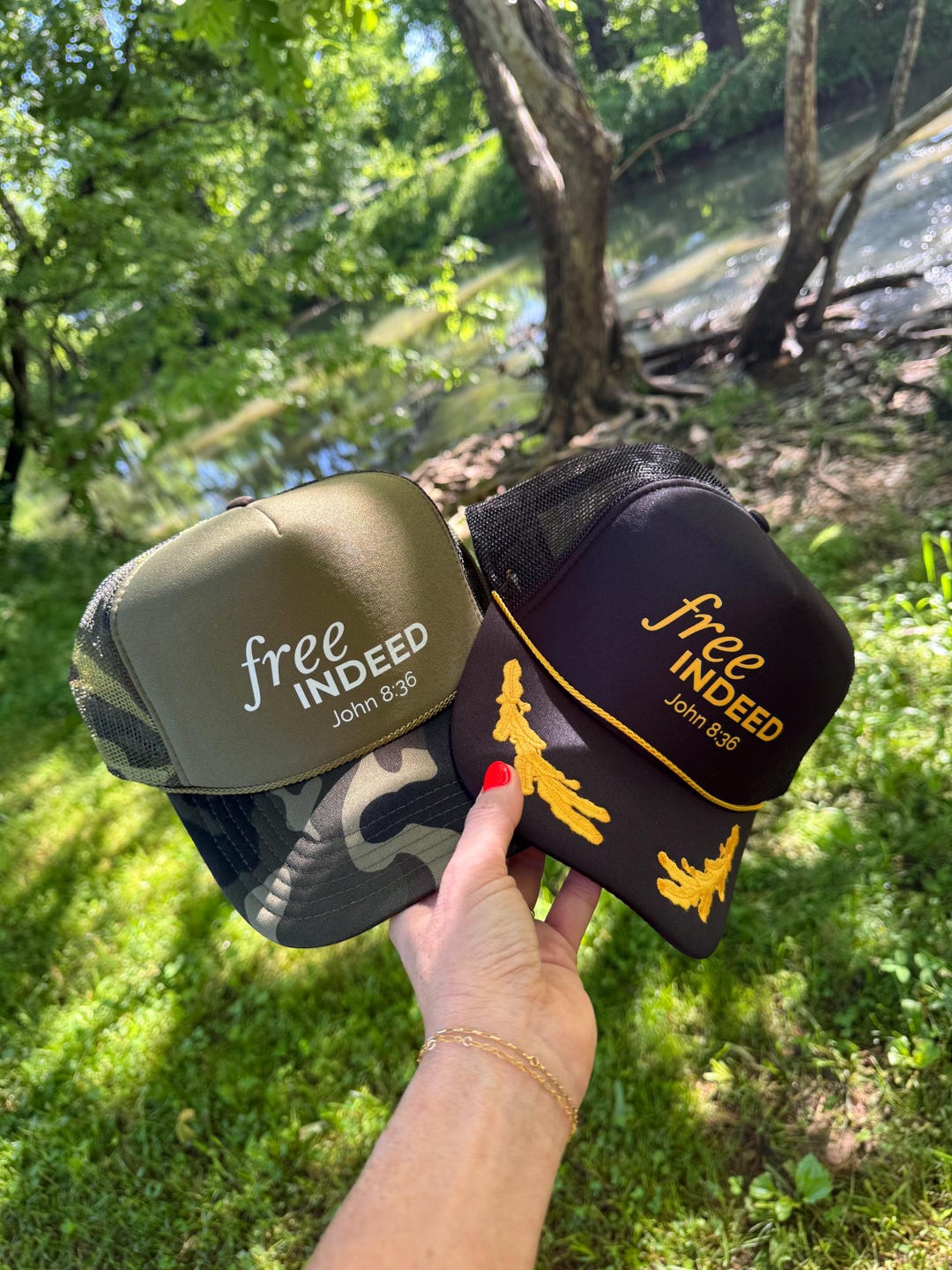 Free Indeed - Christian, Western, Jesus, Faith Inspired Trucker Hat - Etsy