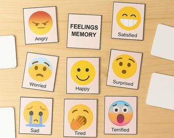Feelings & Emotions Memory Game: Printable Flashcards for Kids (PDF ...