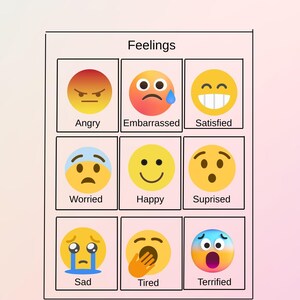 Feelings & Emotions Memory Game: Printable Flashcards for Kids (PDF ...