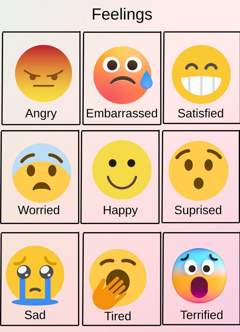 Printable Memory Game for Kids - Feelings & Emotions - Educational ...