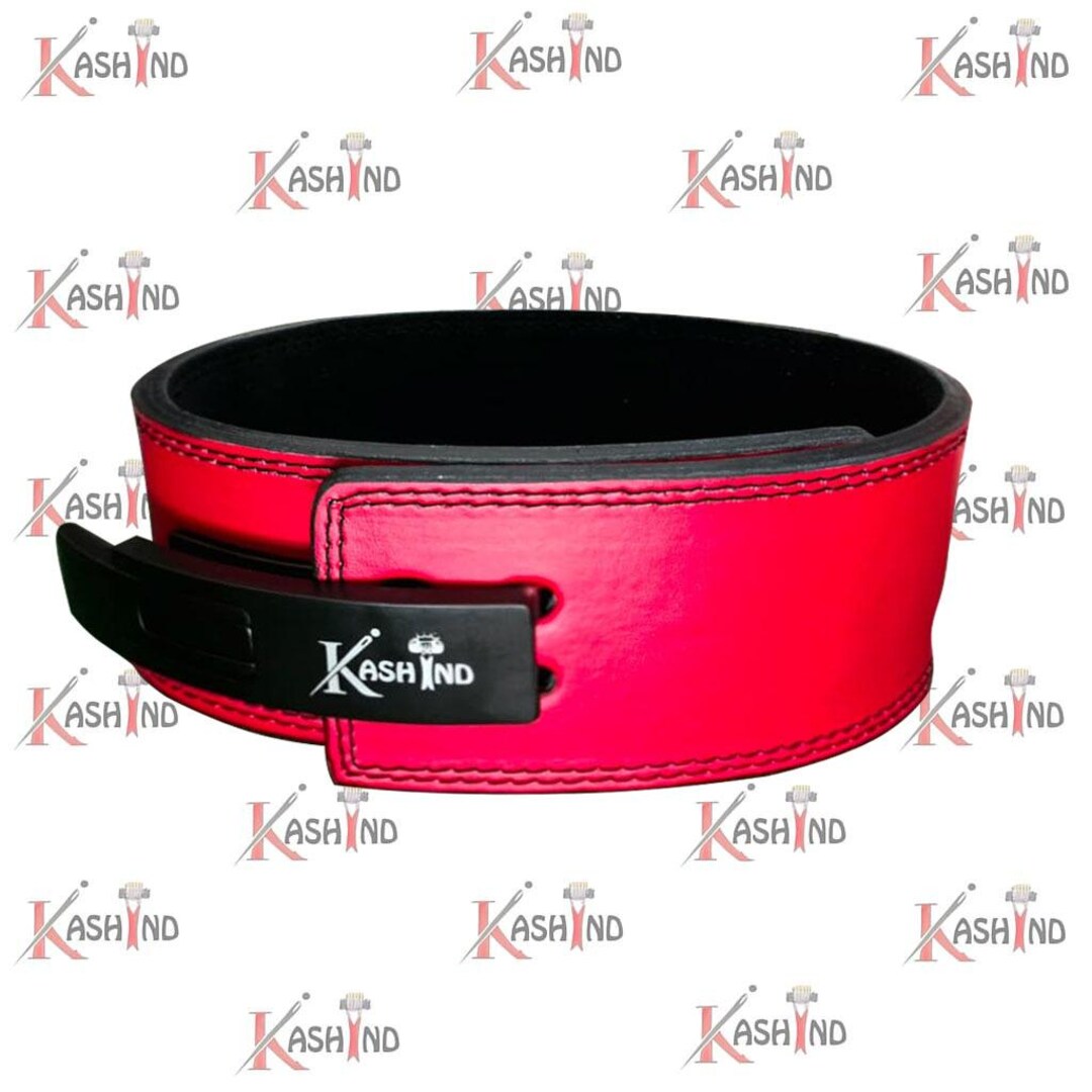 Red Powerlifting Leather Belt | Custom Designs Available. - Etsy