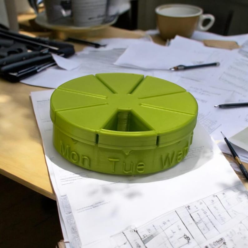Rotating 7-day Pill Container, Travel Pill Organizer (3 Sizes) - Etsy