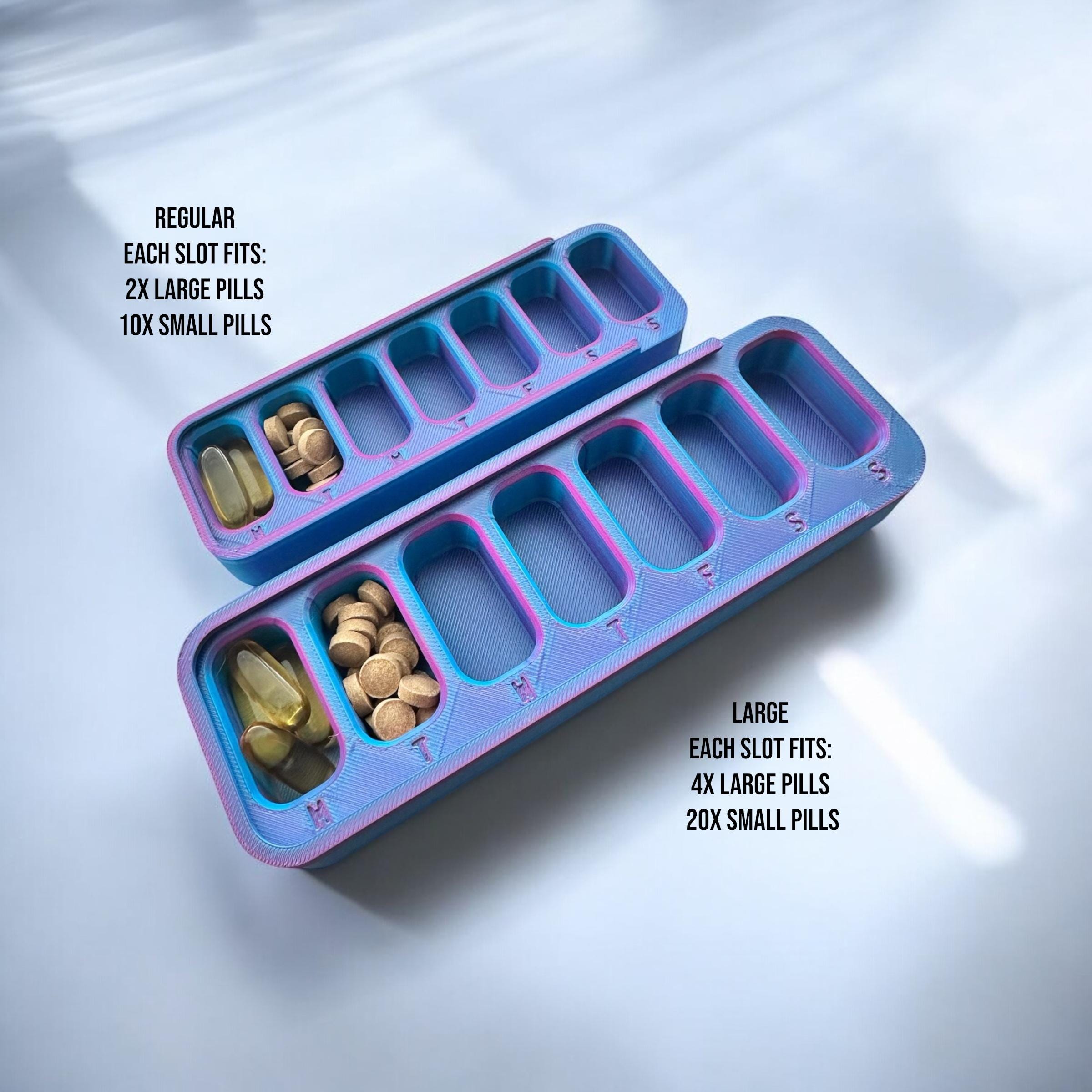 Large 7 Day Pill Case, Weekly Medication Organiser - Etsy
