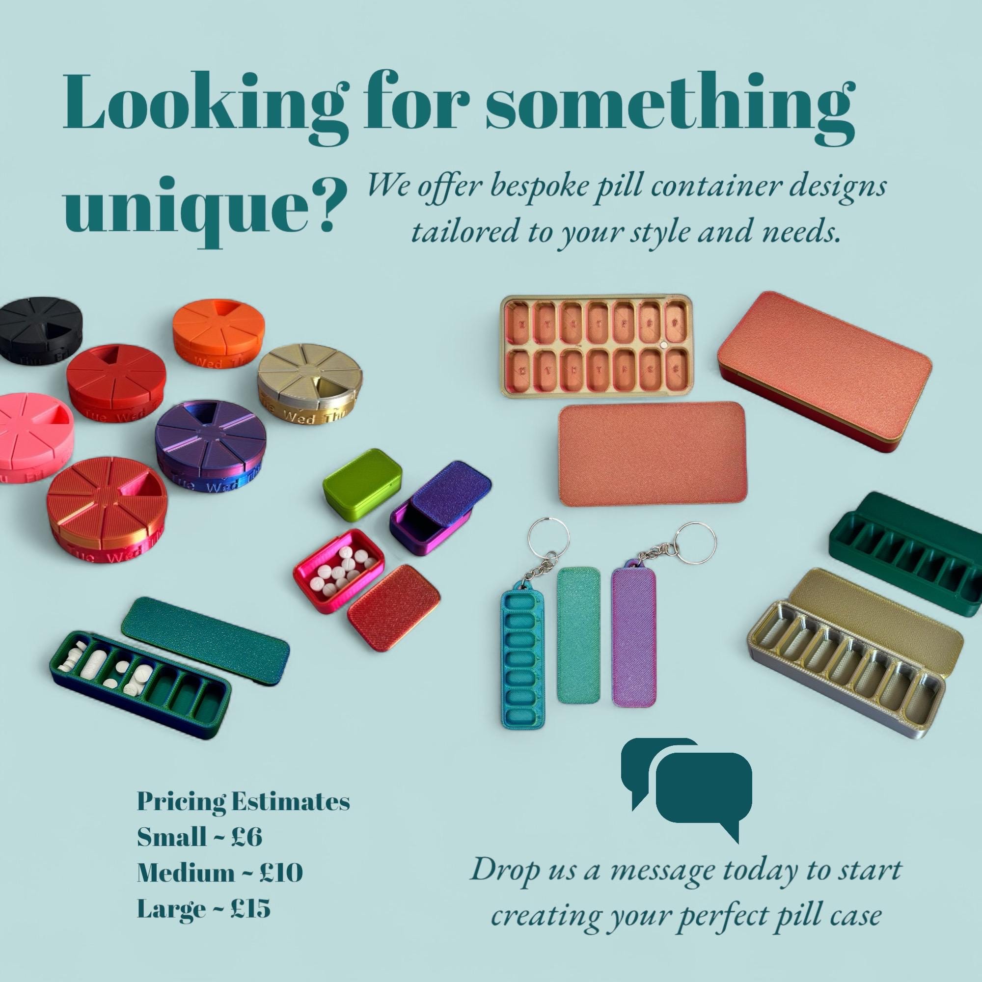 Large 7 Day Pill Case, Weekly Medication Organiser - Etsy