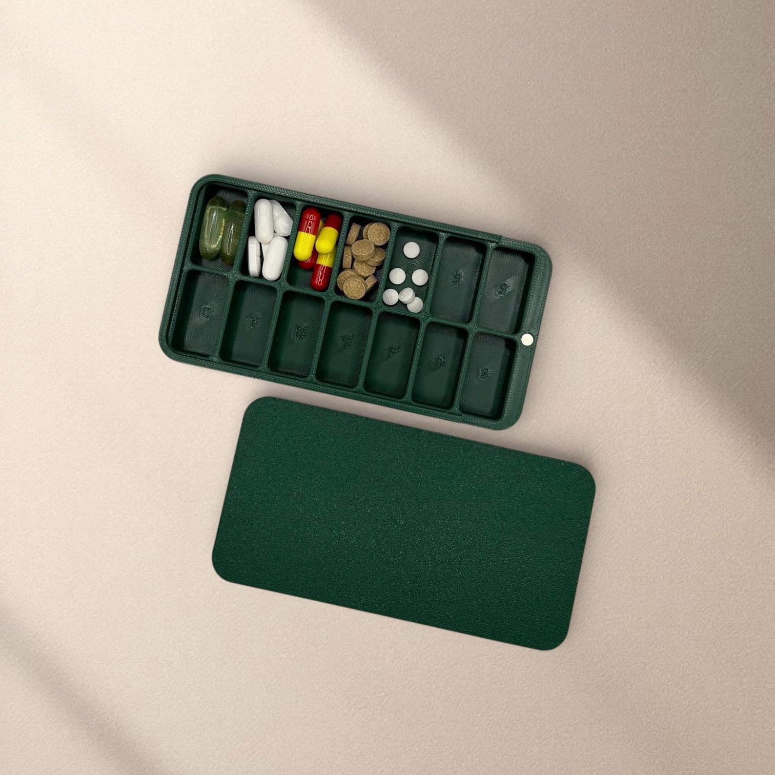AM PM Pill Container, Magnetic Closure, Travel Medicine Case - Etsy
