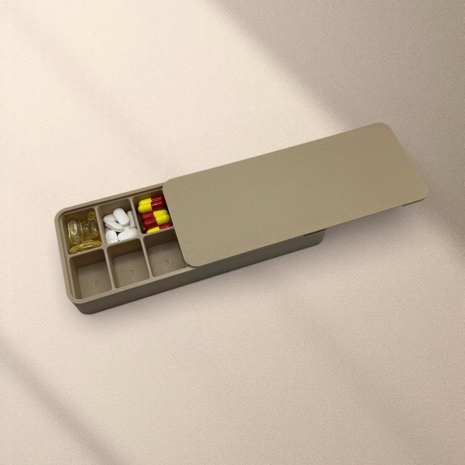 AM PM Pill Container, Magnetic Closure, Travel Medicine Case - Etsy