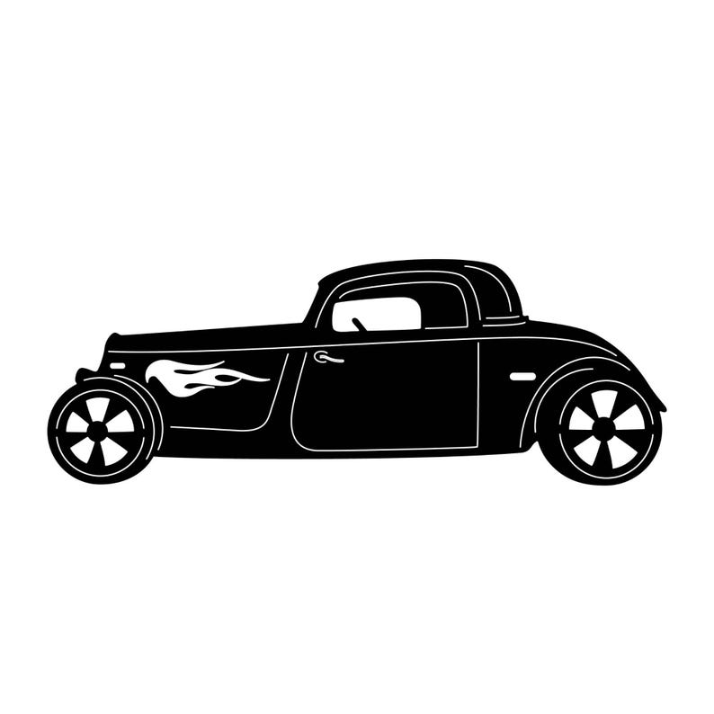 Hot Rod DXF File – Hot Rod SVG Cut File – Classic Hot Rod Car Art for ...