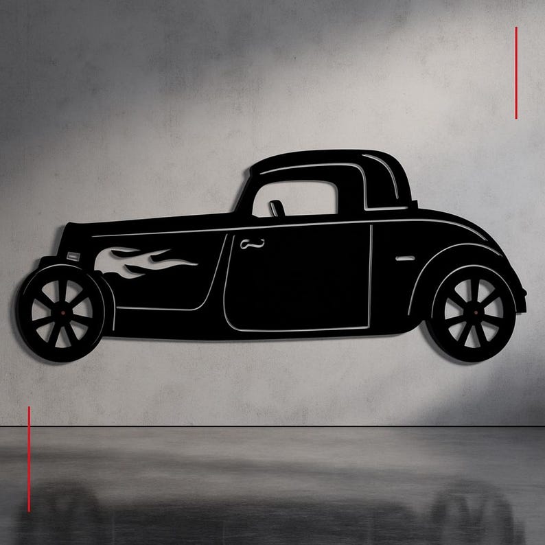 Hot Rod DXF File – Hot Rod SVG Cut File – Classic Hot Rod Car Art for ...