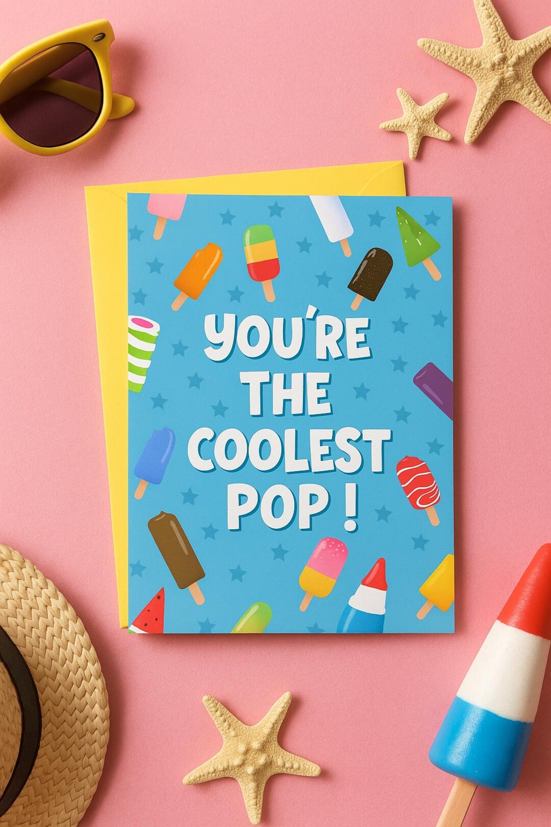 Coolest Pop Father's Day Card, Funny Dad Gift - Etsy