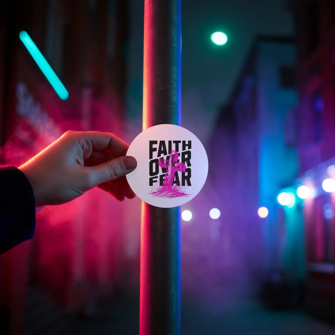 Faith Over Fear Cross SVG: Christian Bible Verse Design (digital ...