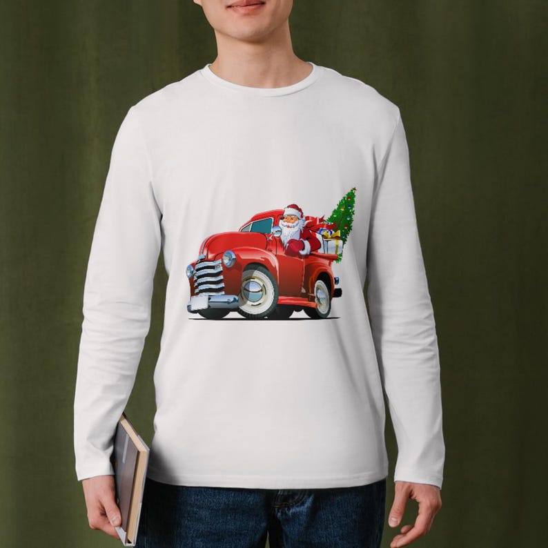 Vintage Red Truck Christmas SVG Bundle: Holiday Clipart (digital ...