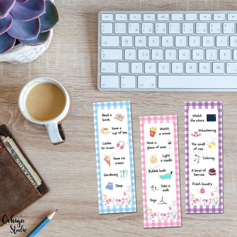 Self Care Bookmark, Digital Download, Printable Self Love, Motivation ...
