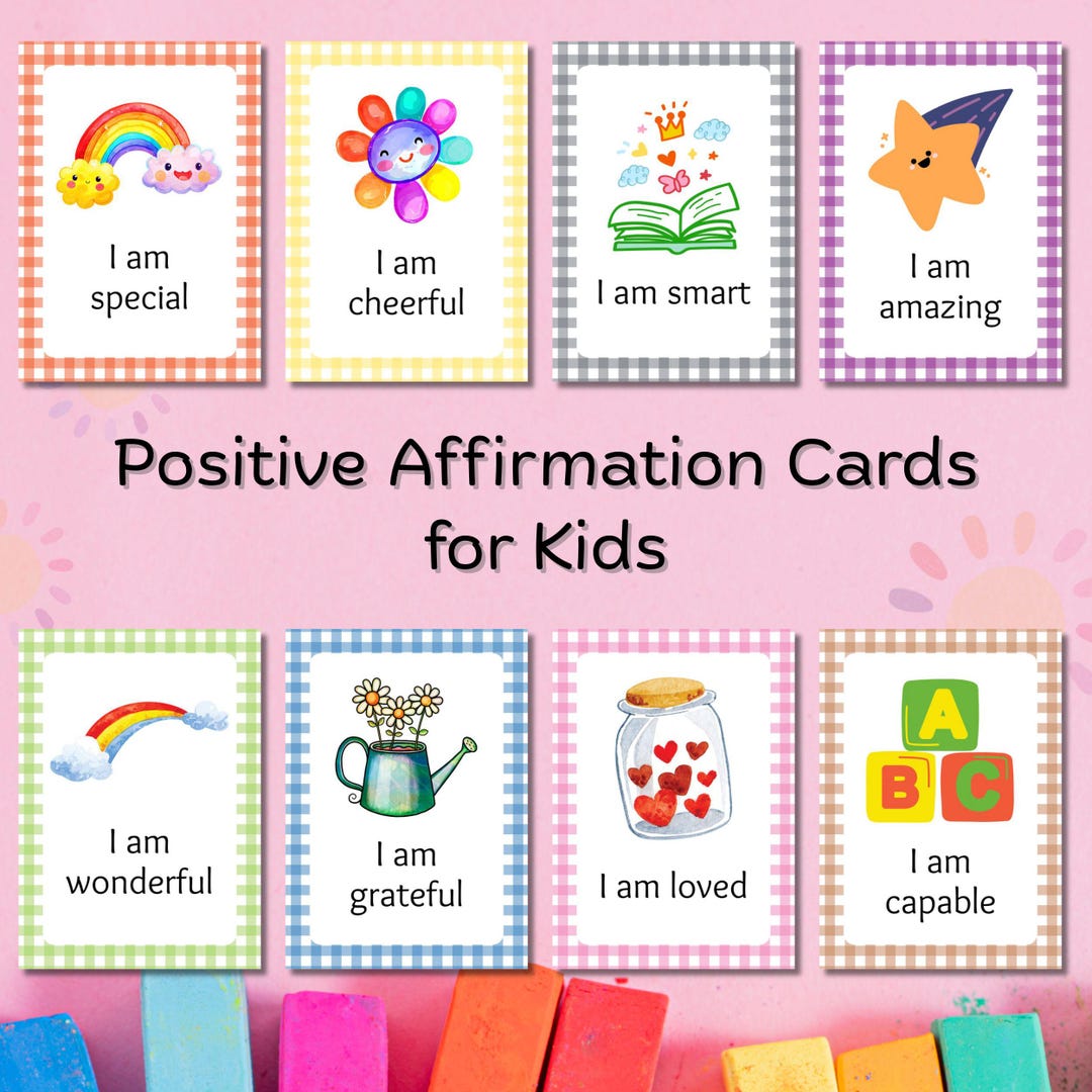 48 Positive Affirmation Cards for Kids | Mindfulness, Confidence ...