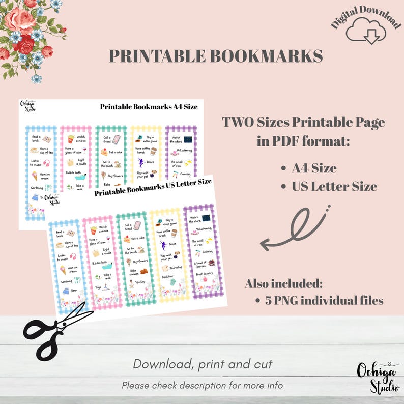 Self Care Bookmark, Digital Download, Printable Self Love, Motivation ...