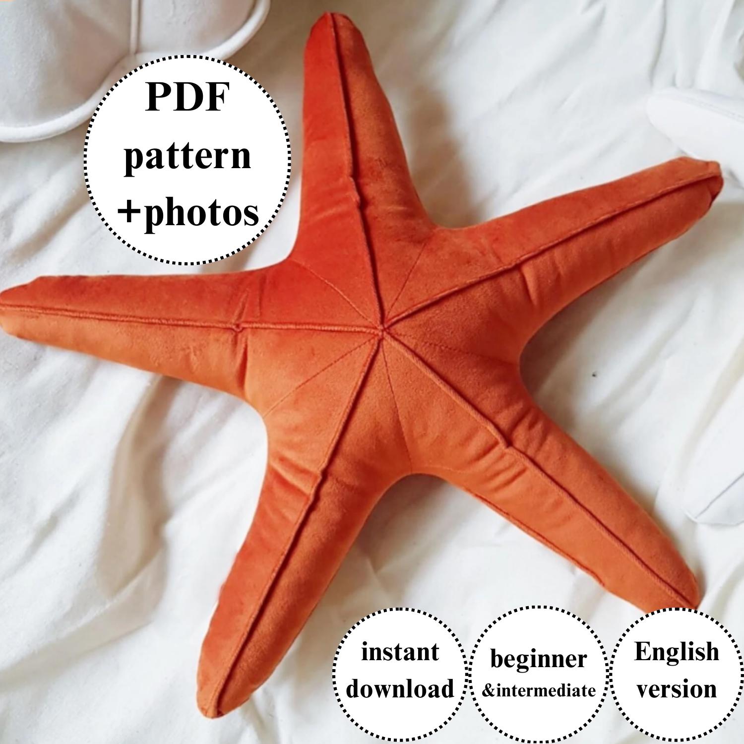 Starfish Pillow Pattern Sewing, PDF Pattern Sewing, Home Decor Sewing ...