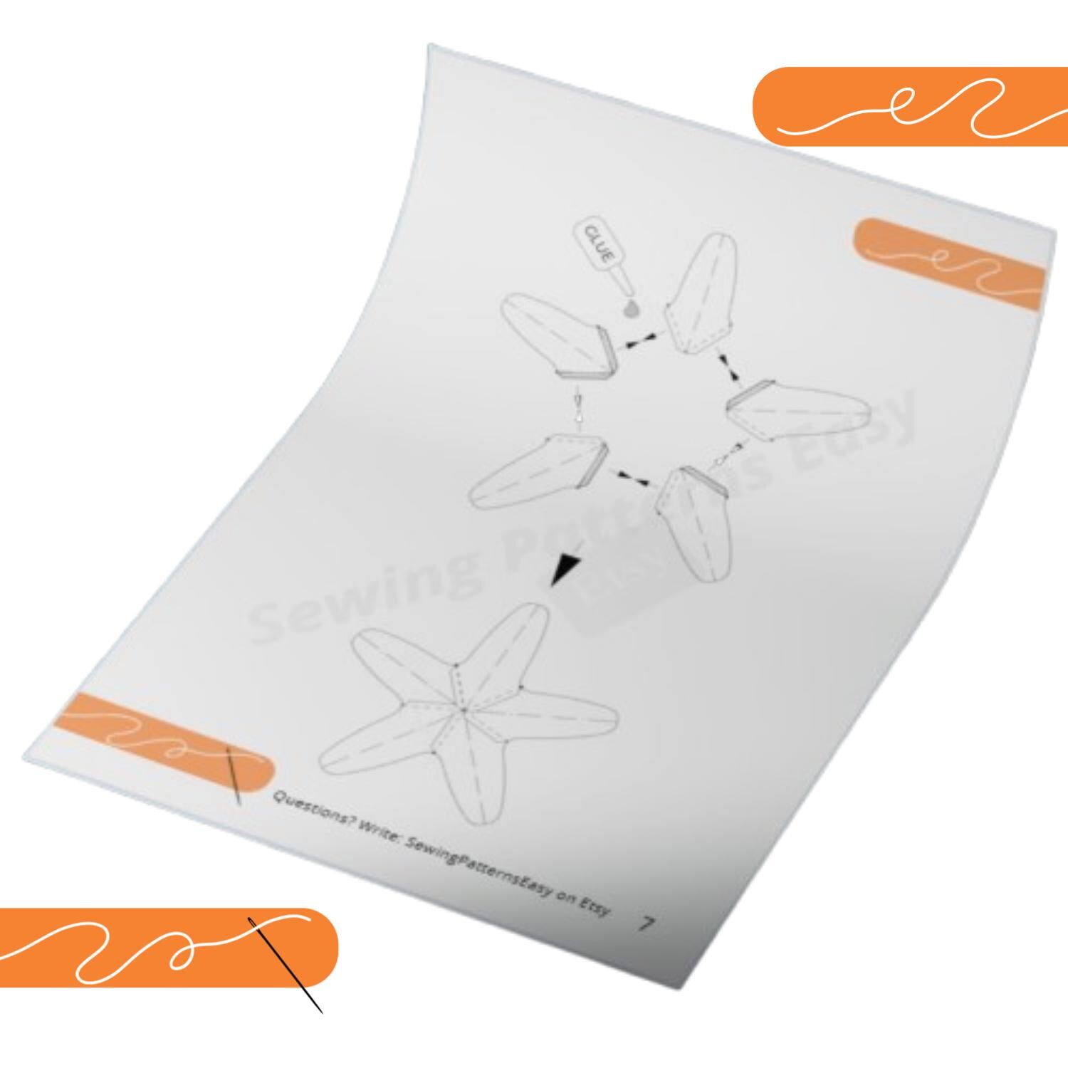 Starfish Pillow Pattern Sewing, PDF Pattern Sewing, Home Decor Sewing ...