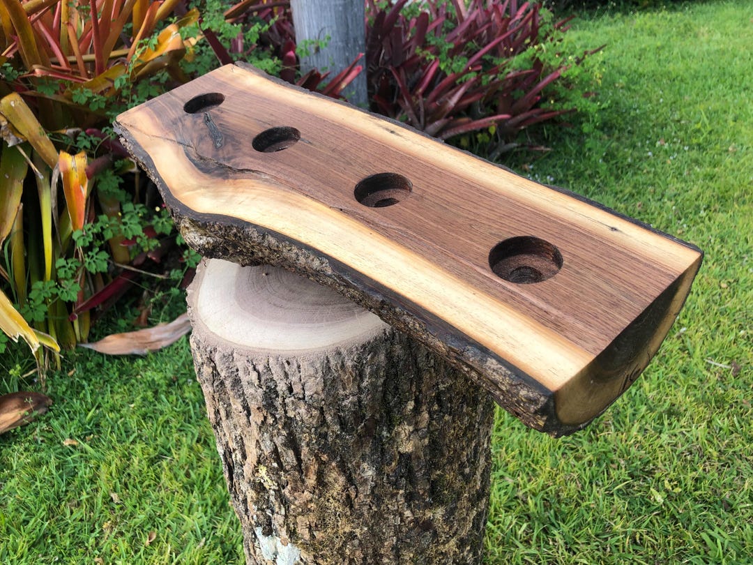 Black Walnut Live Edge Tapper and Tea Light Candle Holder (4 Holes) - Etsy