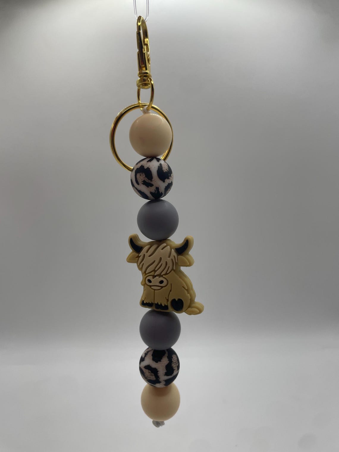 Highland Cow Keychain,silicone Keychain,cute Keychain, Southern ...