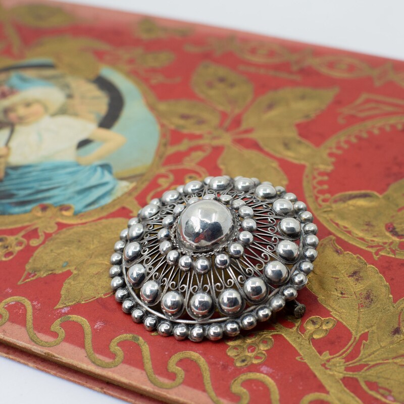 Button Brooch - Etsy