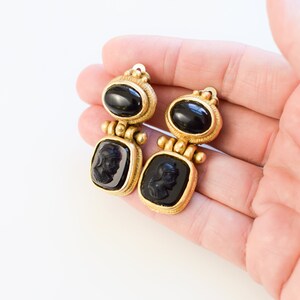 Vintage 1990s Lazaro Neoclassical Intaglio Earrings Greek - Etsy