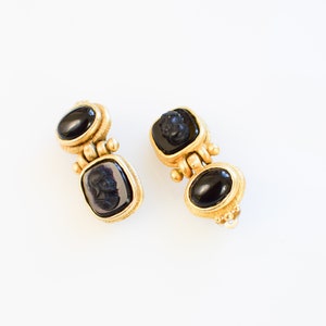 Vintage 1990s Lazaro Neoclassical Intaglio Earrings Greek - Etsy