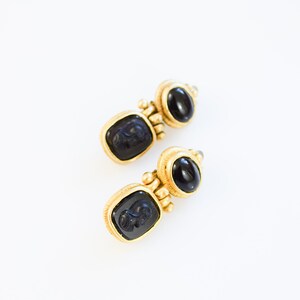 Vintage 1990s Lazaro Neoclassical Intaglio Earrings Greek - Etsy