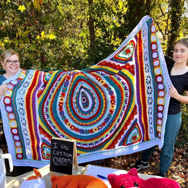 Mandala Afghan - Etsy