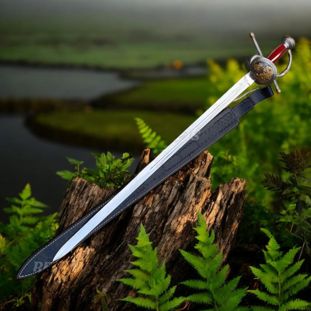 Hand-forged Double-headed Viking Sword: Engraved Renaissance Rapier ...