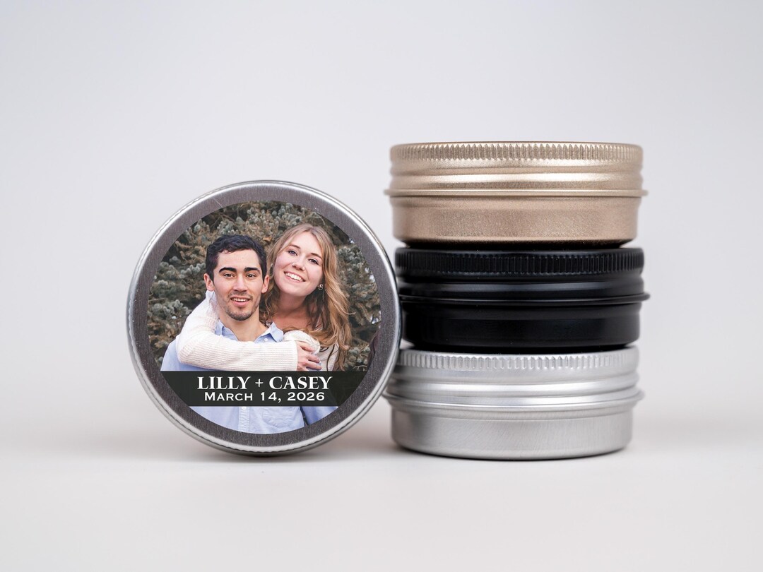 Personalized Photo Wedding Favor Tins – DIY Keepsake, Custom Colors - Etsy