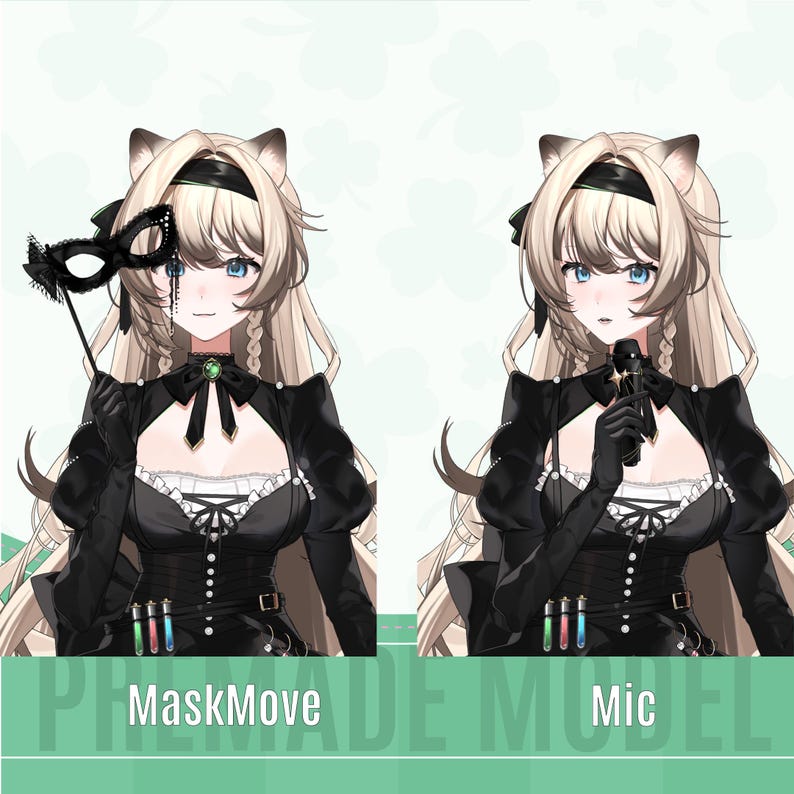 Neko | Live2d Model Premade | 10+toggles | VTS | - Etsy