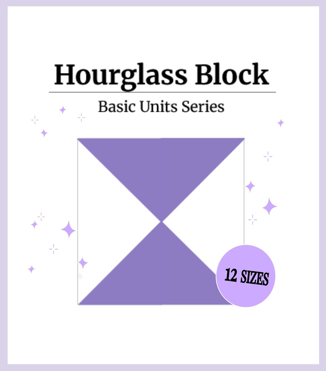 Digital - Hourglass Quilt Block Pattern - Etsy