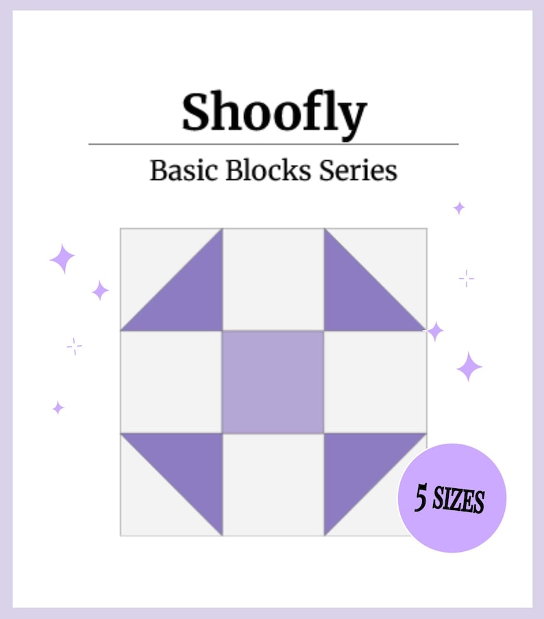 Digital - Shoofly Quilt Block Pattern - Etsy