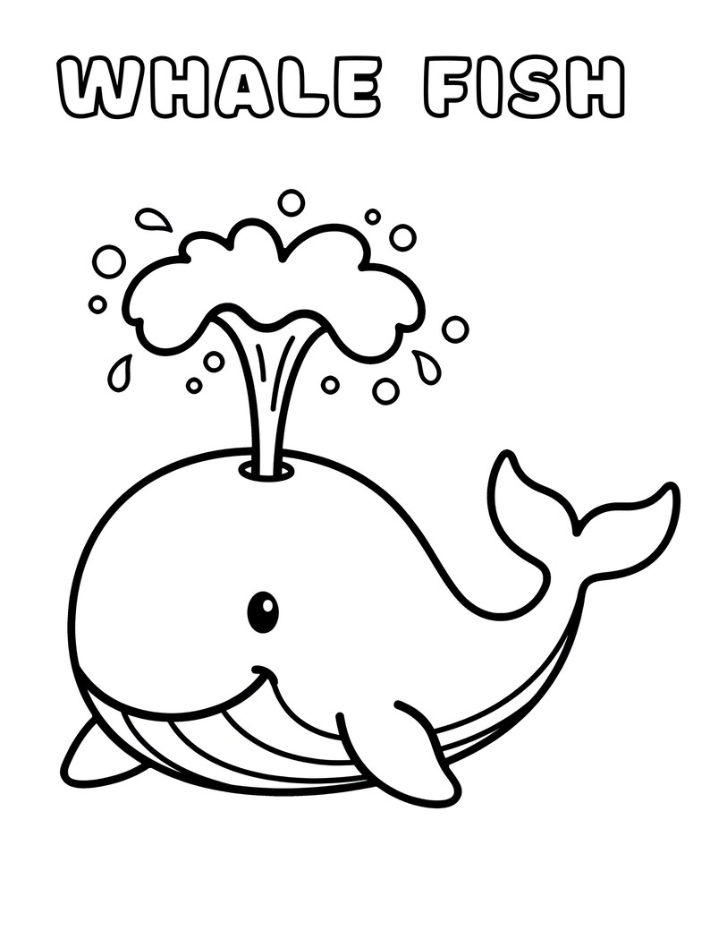 Ocean Friends Coloring Pages for Kids - Etsy