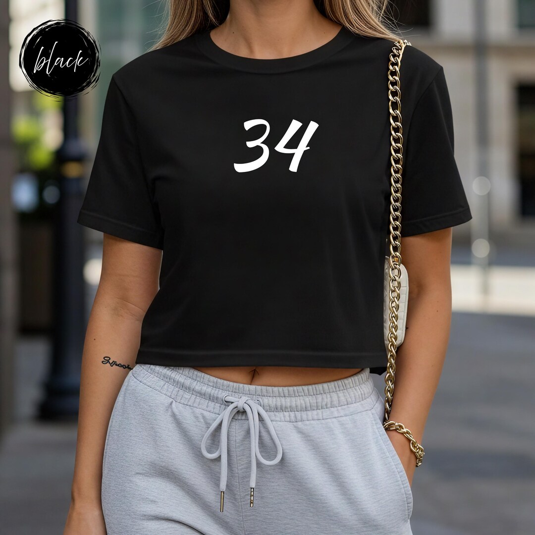 Custom Number Crop Top: Y2K Blokette Fashion Tee - Etsy