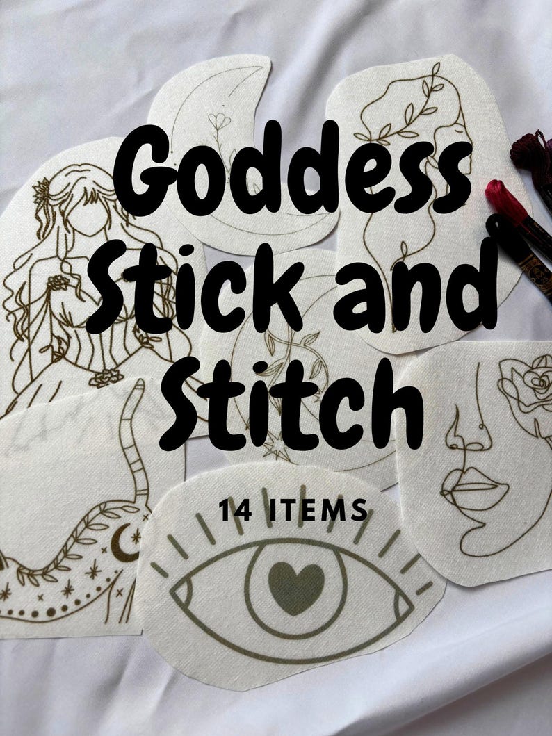 Goddess Stick and Stitch Embroidery Designs - Etsy